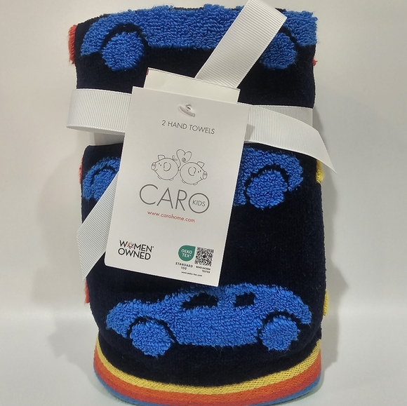 Bath | Caro Home Kids Blue Cars Hand Towels Set Of 2 | Poshmark